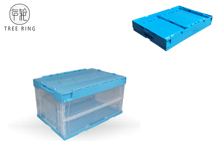 Envase plegable plástico transparente con las manijas que maximizan el ...