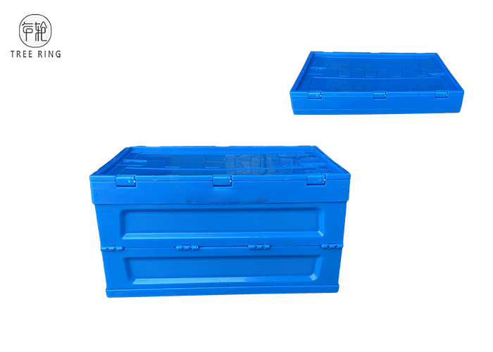 Cajón plástico plegable plegable del envase con la tapa atada para el ...